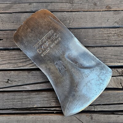 RARE Vintage TRUE TEMPER "DYNAMIC" KELLY WORKS 3 Line Stamp Axe Hatchet ...