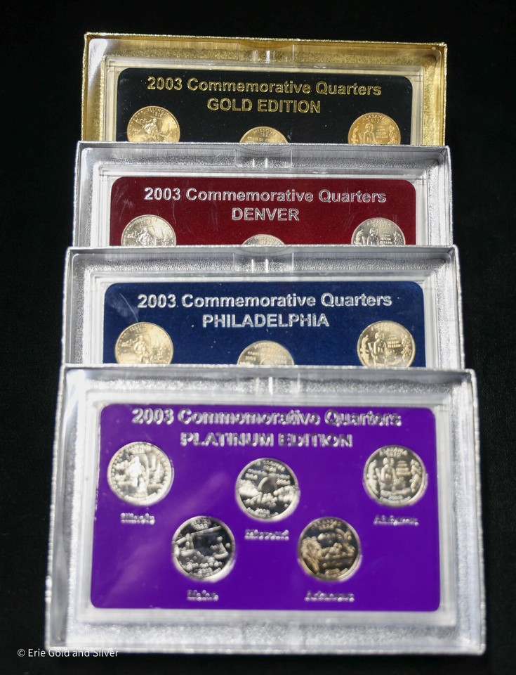 50 State Commemorative Quarters Uncirculated 2003 P, D, Platinum ...