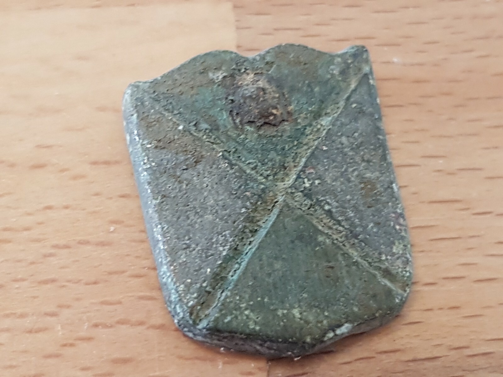 Lovely Medieval bronze dagger scabbard chape. Please read description ...