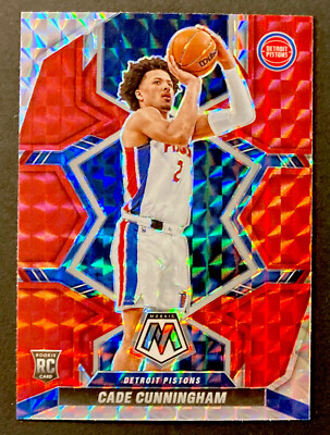 2021-22 Panini Mosaic RED PRIZM COLOR MATCH Cade Cunningham RC Rookie ...