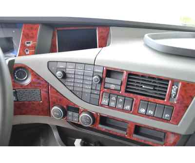 Interior Dashboard Trim Kit for Volvo FH4 2017-2019 11 pcs Mahogany ...
