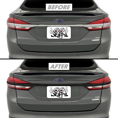 Chrome Delete Blackout Overlay for 2017-18 Ford Fusion Rear Back Trunk ...