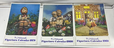 1979, 80 & 81 M. I. Hummel Figurines-Calendar 8-1/2” X 11” Wall ...