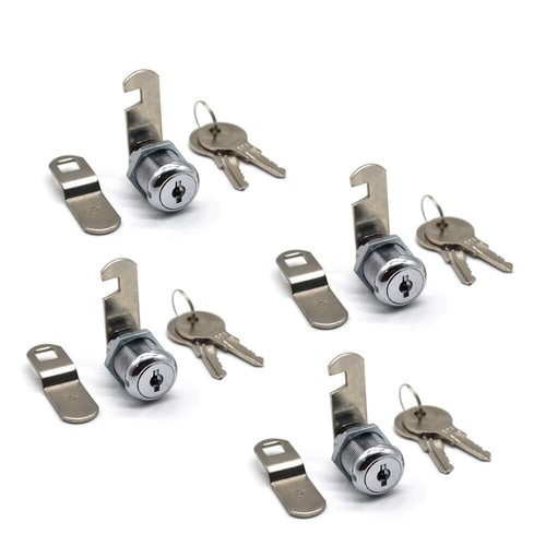 4pack Cam Lock 7/8 Inch Tubular Cam Locks Keyed Alike With Chrome ...