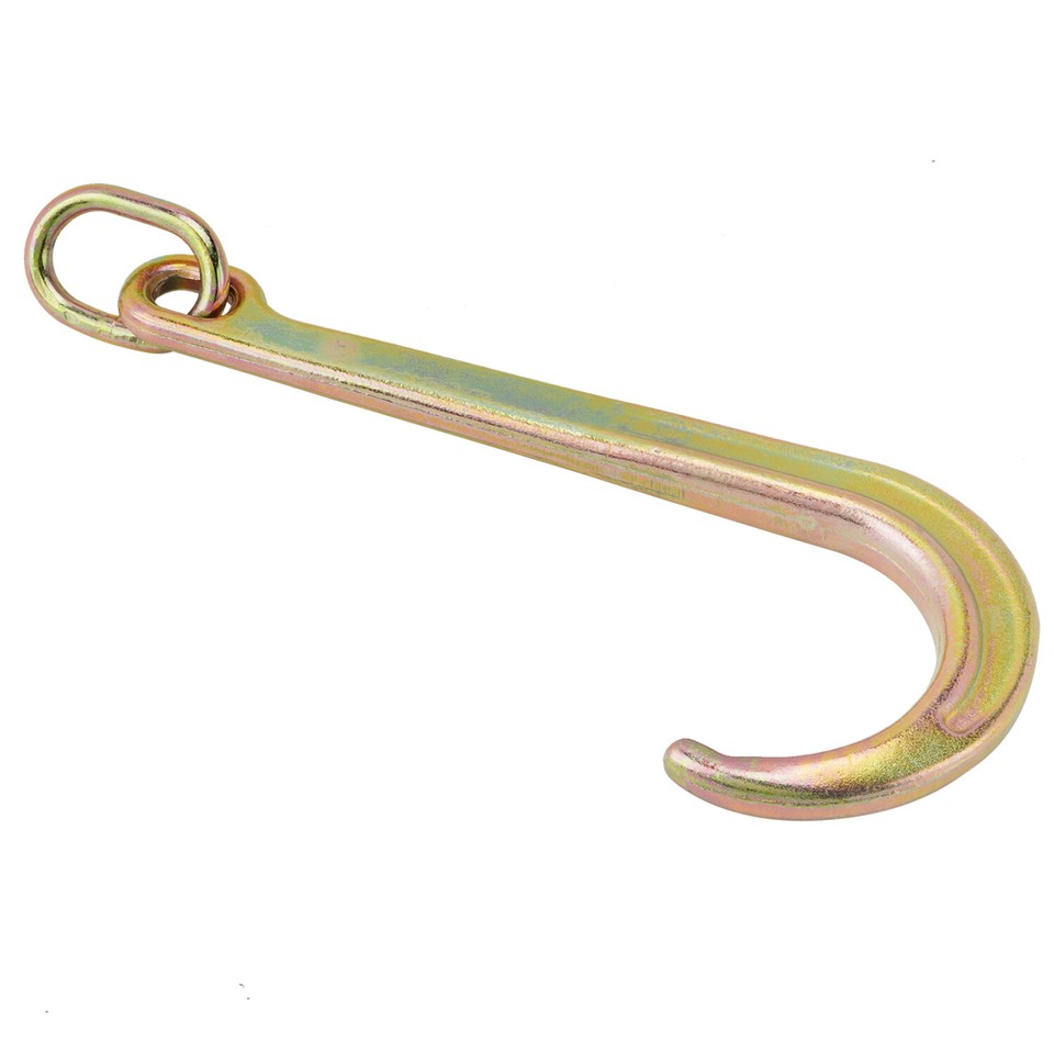 (2)15" Inch J Hook with Chain Link Tow Axle Strap Wrecker Clevis WLL ...