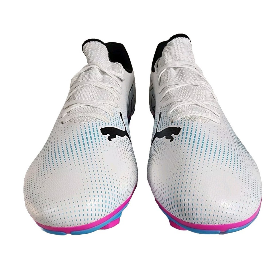 PUMA Future 7 Play FG/AG Adult Soccer Cleats 107723 01 WHITE BLACK PINK ...