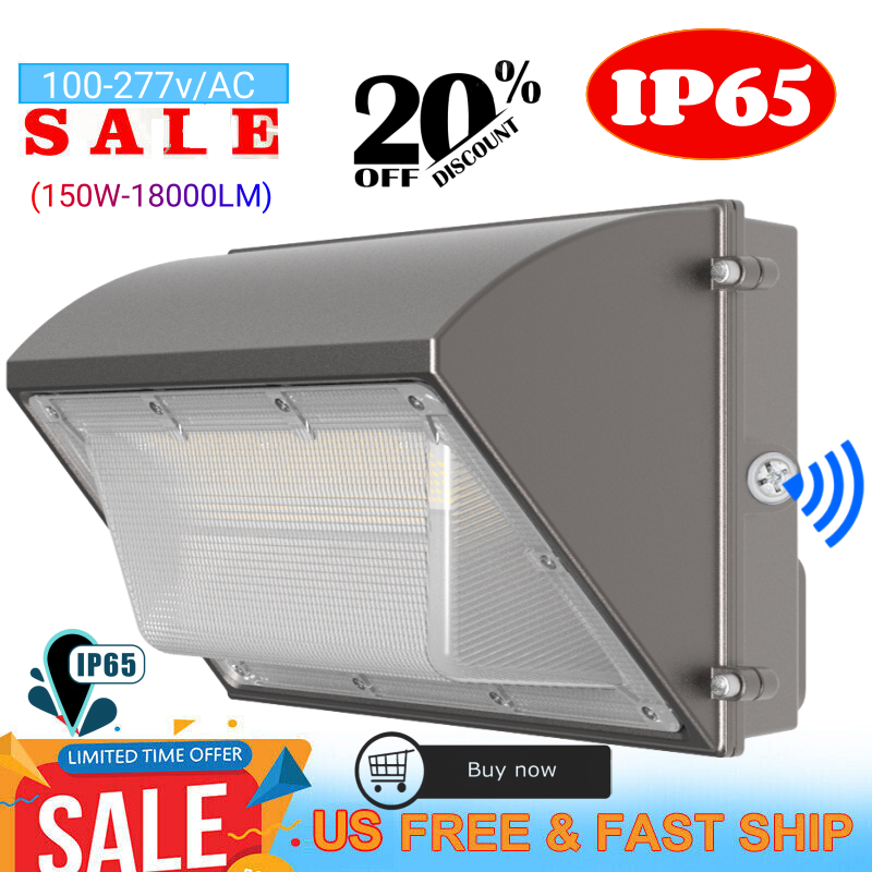 150W LED Wall Pack Light Commercial Outdoor Security Exterior Lighting ...