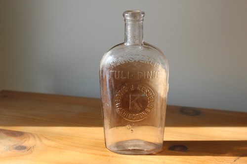 Rare 1898 Louis J. Kessel Washington DC Glass Whiskey Bottle Flask ...