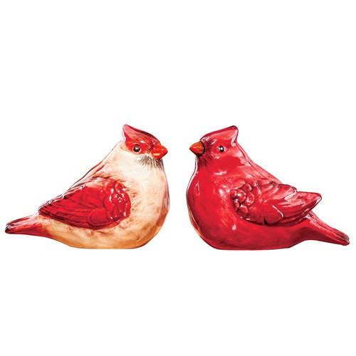 Abbott Collection 27-Shaker/Card Cardinal Salt & Pepper, Ceramic, Metal ...