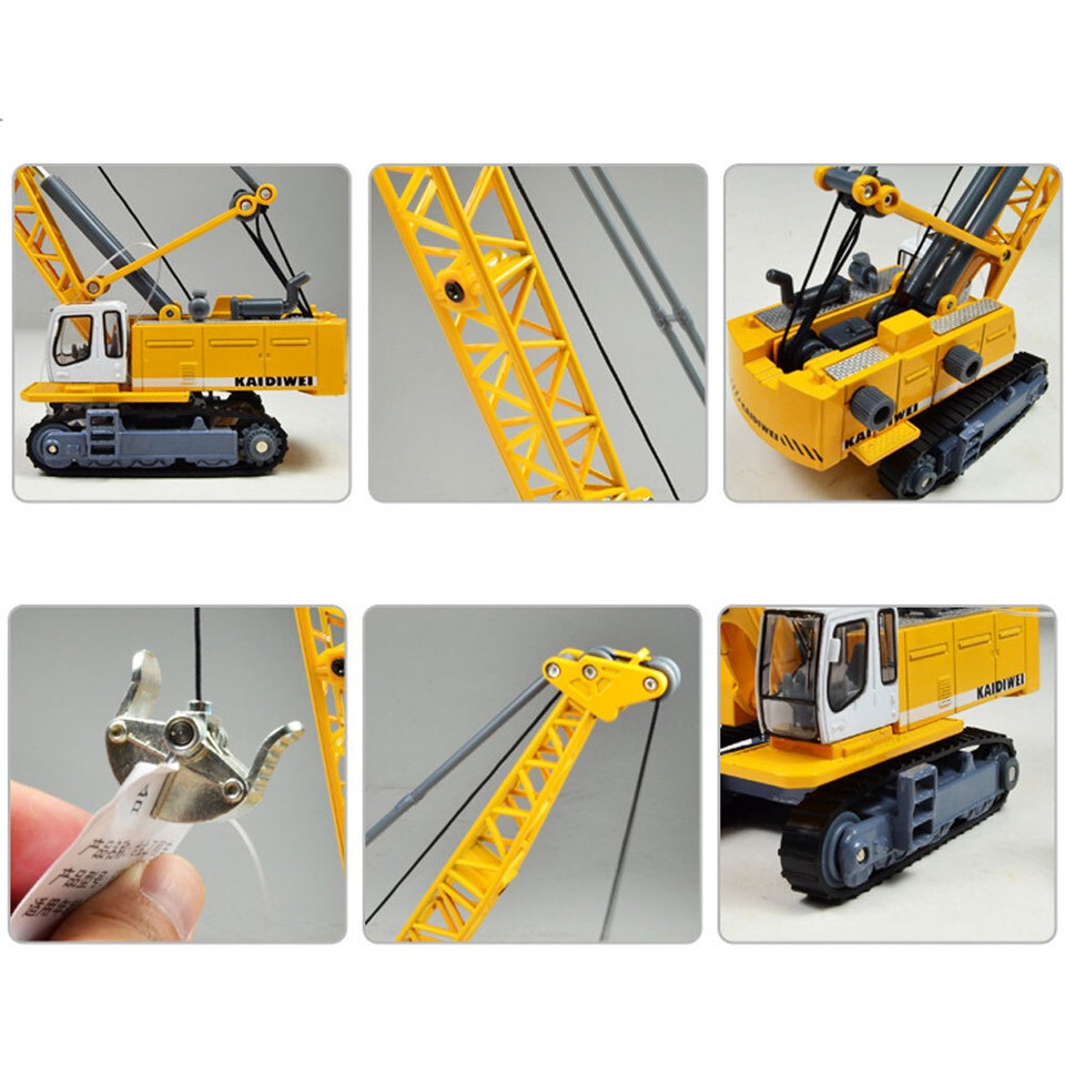 Crane Toy 1:87 Scale Construction Equipment Model Diecast Vehicle Toys ...