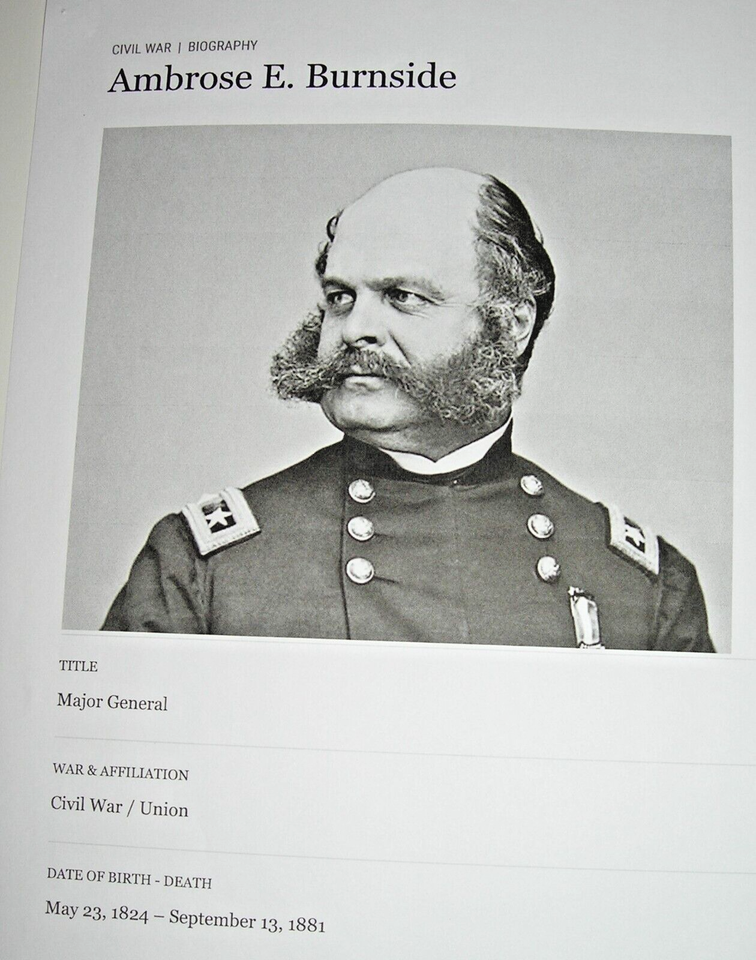 CIVIL WAR CDV GEN. AMBROSE E. BURNSIDE, U.S.A. (1824-1881) | eBay