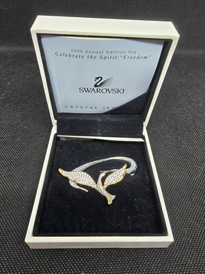 Swarovski Crystal SCS 1999 Freedom Swan Crystal Annual Celebrate The ...