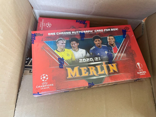 Topps 20-21 Merlin Chrome Factory Sealed Hobby Box Osimhen Pedri ...