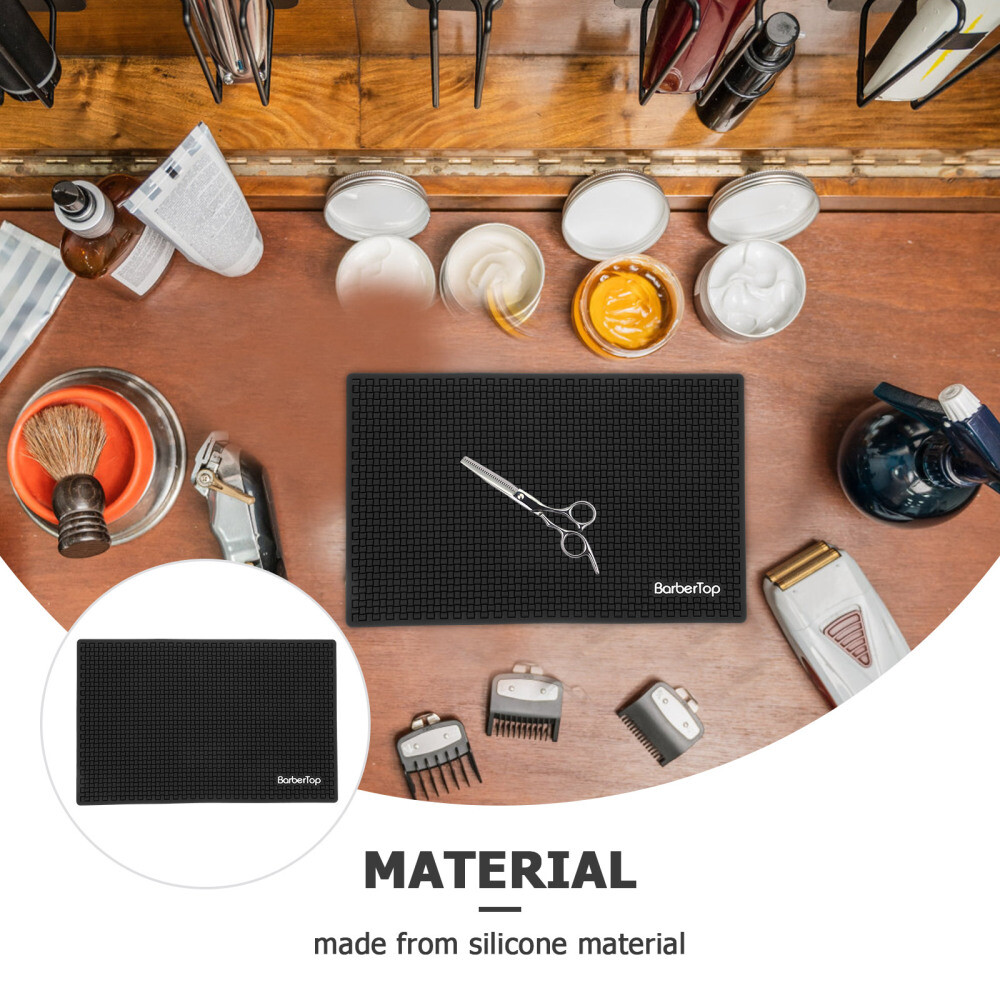 Barber Mat for Station Portable Supply Hair Tools Anti-slip Pads ...