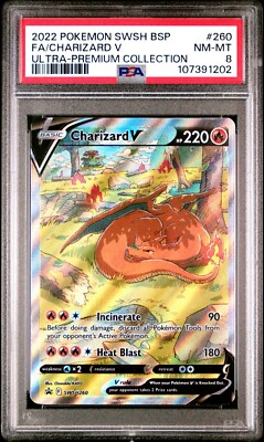 CHARIZARD V 260 Ultra Premium Collection PSA 8 Graded Slab Pokemon Card ...
