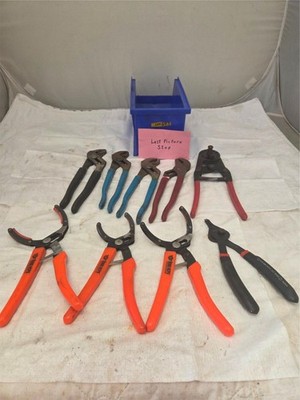 Lot of 10 Assorted Pliers ROBO GRIP, Locking, Needle Nose LOT-693 | eBay