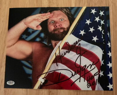 Hacksaw Jim Duggan HOF 2011 Signed Autograph 8x10 Photo WWF WWE WCW ECW ...