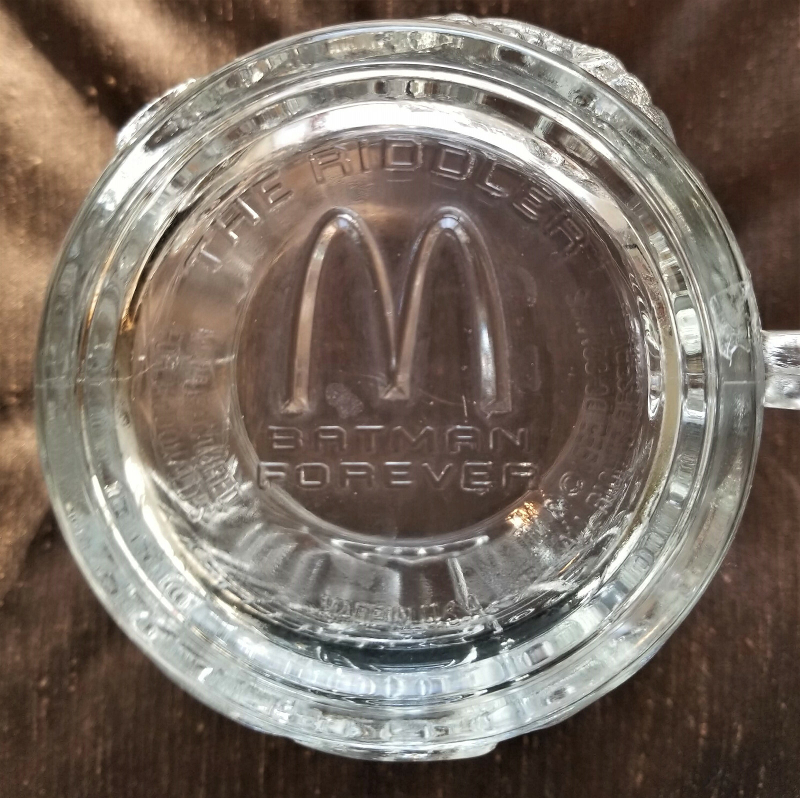 The Riddler Batman Forever McDonald's Clear Glass Mug Cup 1995 DC ...