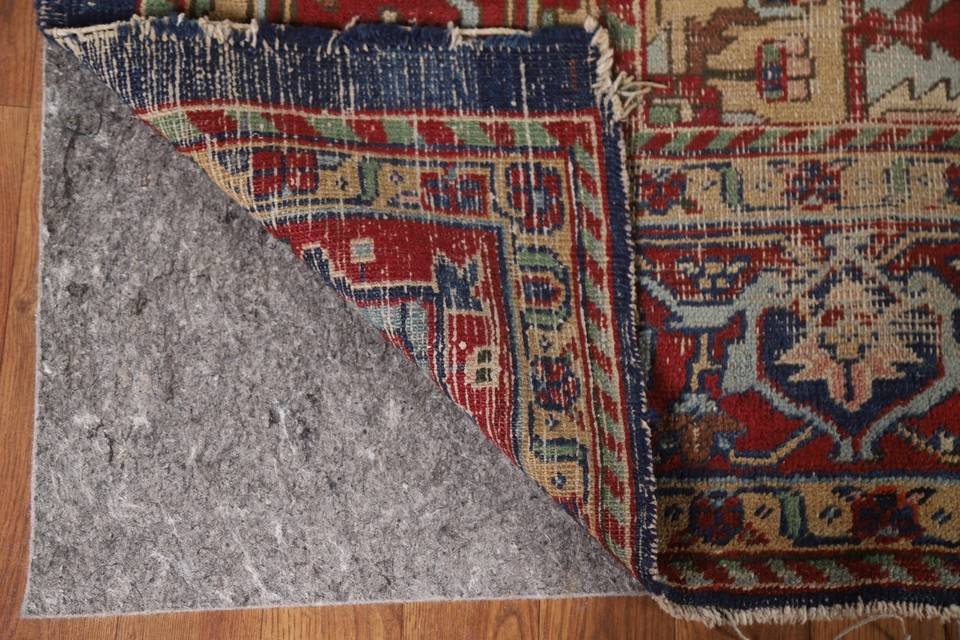 Vegetable Dye Navy Blue Tebriz Traditional Handmade Antique Rug Area ...