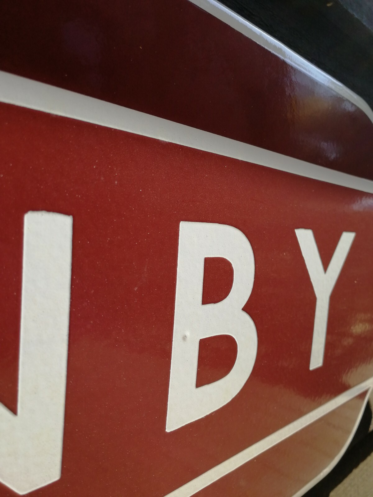 LINBY totem enamel sign British Rail station BR sign train linby sign ...