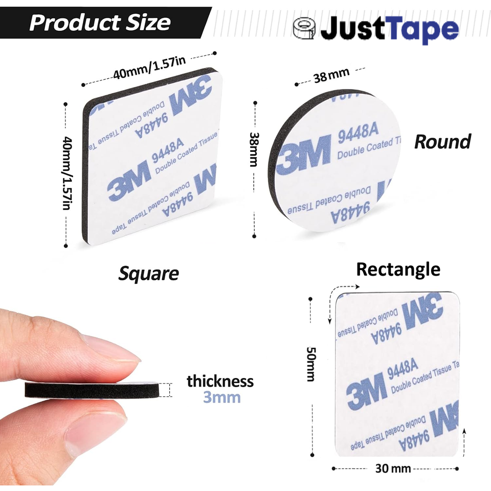 3M Sticky Pads Double Sided Strong VHB Foam Adhesive Mounting Pad Various Shapes | eBay UK