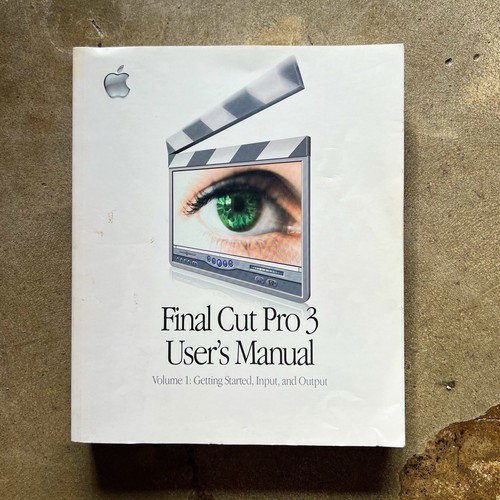 Apple Final Cut Pro 3 Users Manual Y2K Computer 2001 Printed In USA | eBay