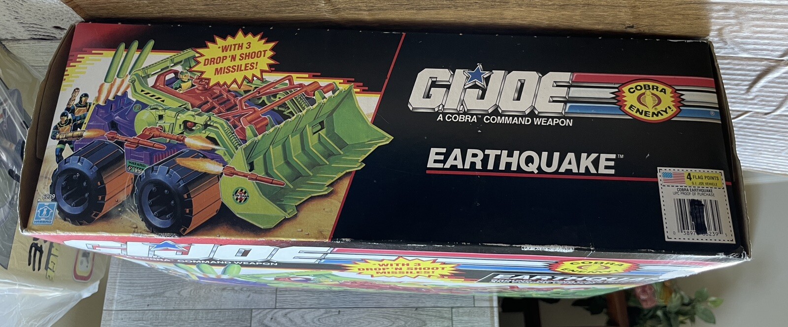 GI Joe EARTHQUAKE 1991 Hasbro Action Figure Vehicle NIB Cobra Command ...