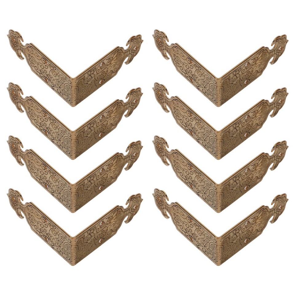 8 Pcs Metal Corner Protector Decorative Furniture Appliques Copper ...