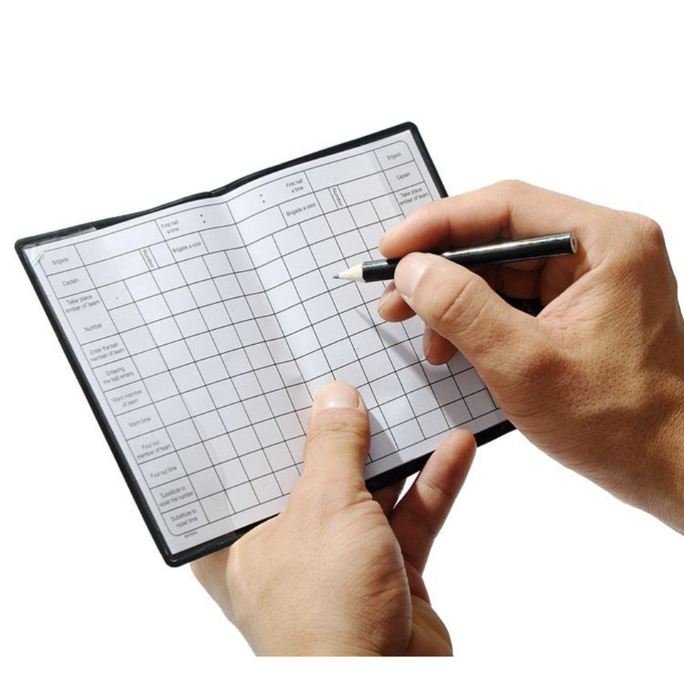 4 Set Referee Wallet with Game Score Cards and Pencil for Football ...