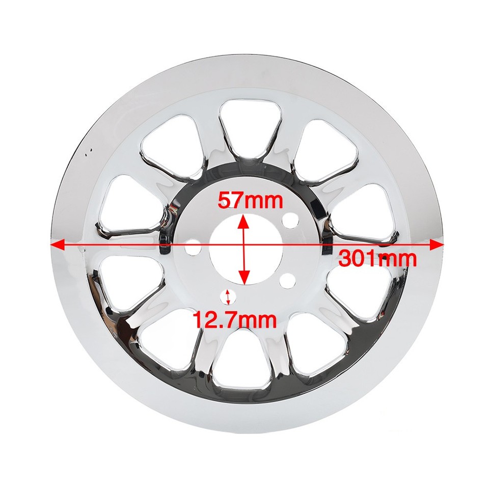 Outer Rear Pulley Cover Insert For Harley Softail Fat Boy FLST FXST ...