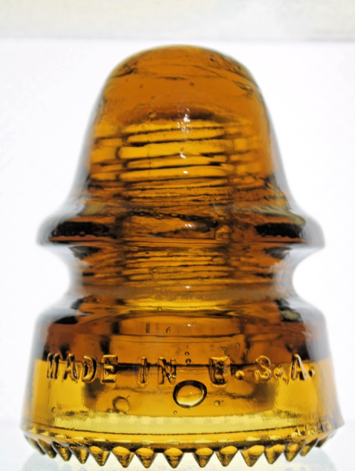 CD 162 GREAT COLOR HEMINGRAY- 19 WHISKEY AMBER SDP GLASS INSULATOR | eBay