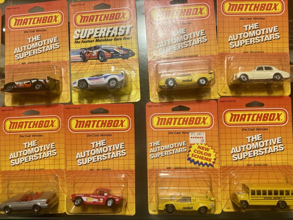 Vintage Matchbox Cars 30 Car Lot Lambos Collectibles Diecast New in Box ...