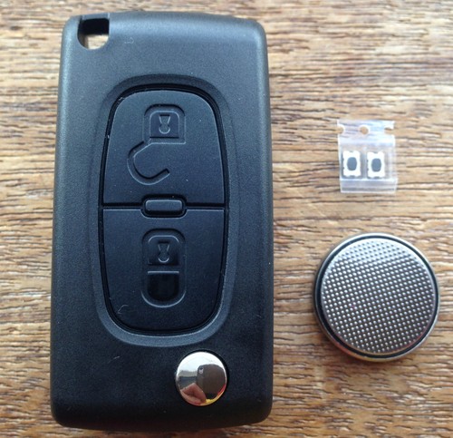 FOR Peugeot 207 308 2 Button Remote flip key FOB Repair Refurbishment ...