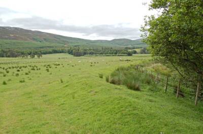Photo 6x4 Lands by Mains of Flichity East Croachy Grazing land and ...
