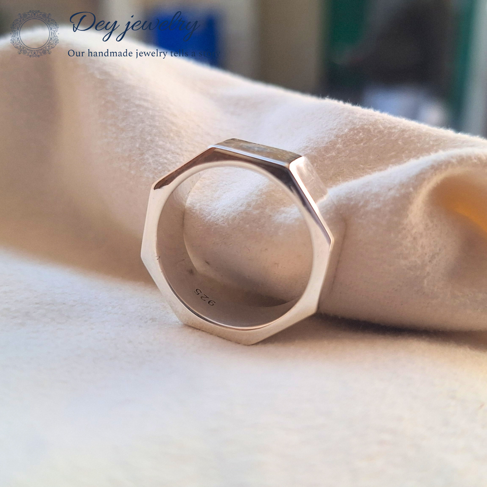 925 Sterling Silver Solid Band Ring Screw Shape Handmade Designer Gift Ring | eBay