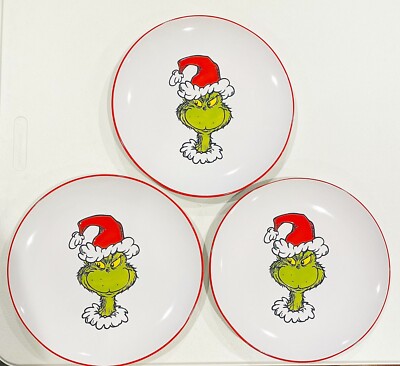 How The Grinch Stole Christmas Grinch Head Dinner Plates Set Of 6 | eBay
