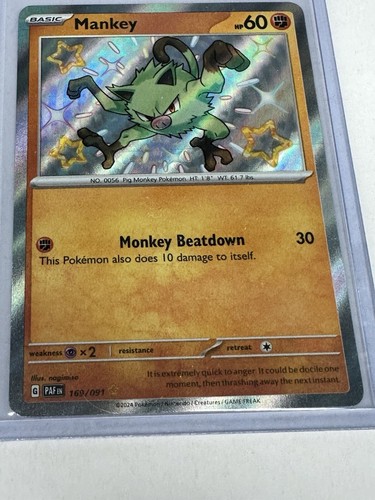 Mankey Baby Shiny 169/091 Paldean Fates | eBay