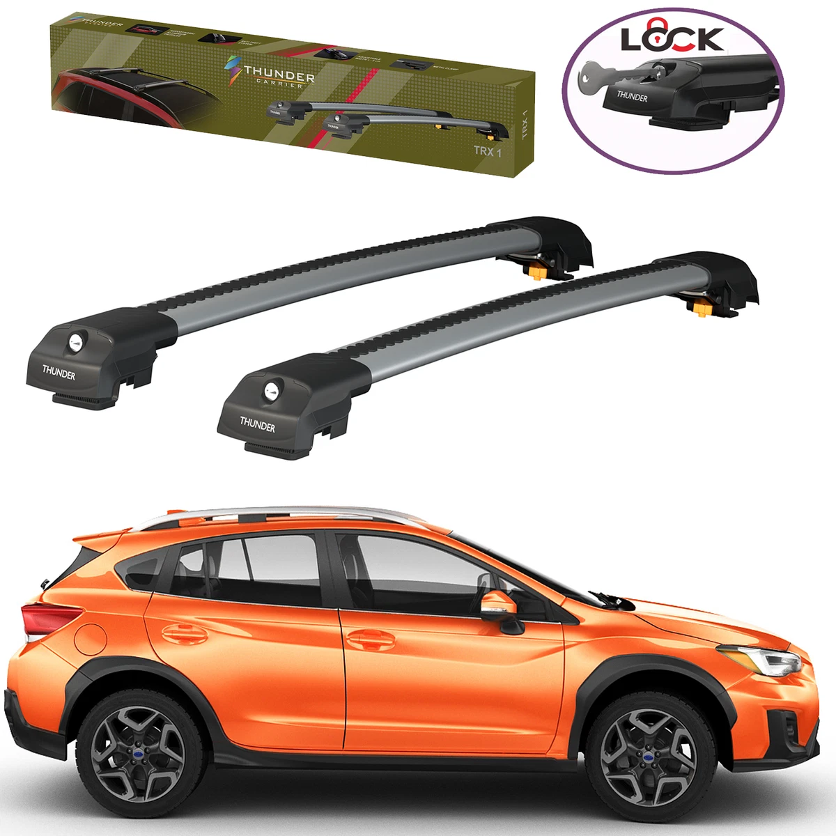 Roof Rack Cross Bars Luggage Carrier Silver For Subaru XV