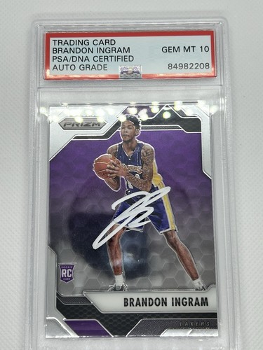 Brandon Ingram 2016-17 Prizm AUTO PSA 10 GEM MINT RC LAKERS AUTOGRAPH ...