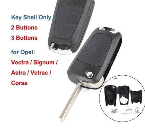 Flip Remote Key Fob Shell Case Cover Replacement 2 3 Buttons uncut ...