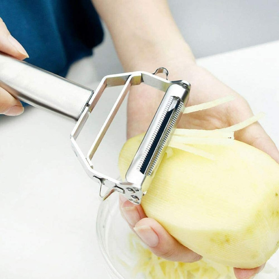 Julienne Peeler, Double-Sided Blade, Vegetable Julienne Cutter and ...