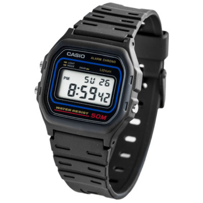 Casio Classic Wrist Watch Men Original New Black Black W-59-1V | eBay