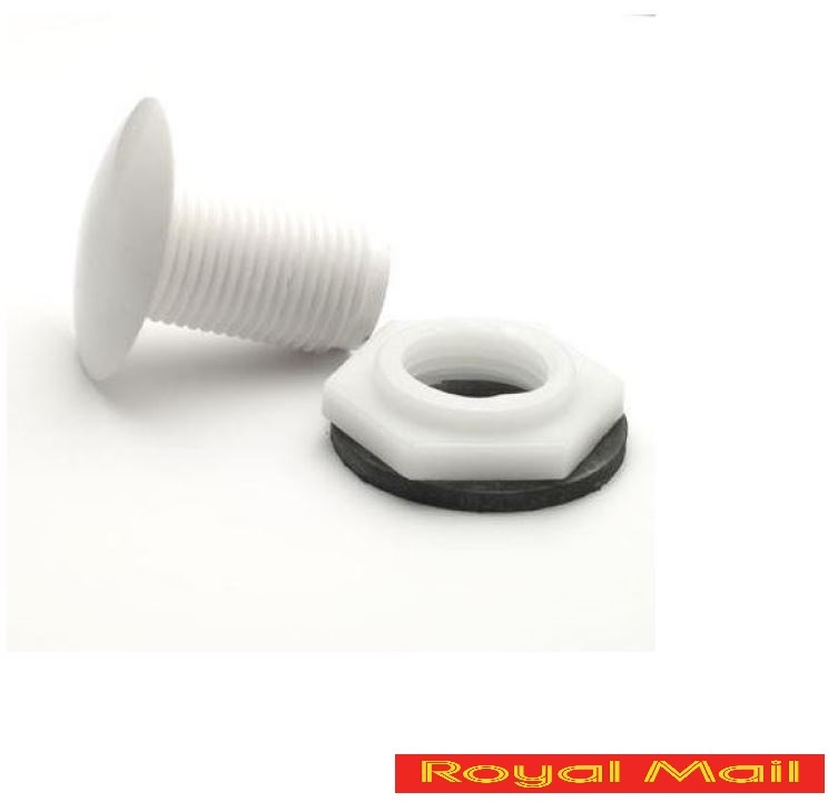 BLANKING OFF PLUG FOR CISTERN HOLE / OVERFLOW WHITE TO SUIT 20MM HOLE ...