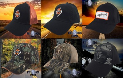 New International Trucks Tractor Trailer Camo Black Mens Snapback Cap ...