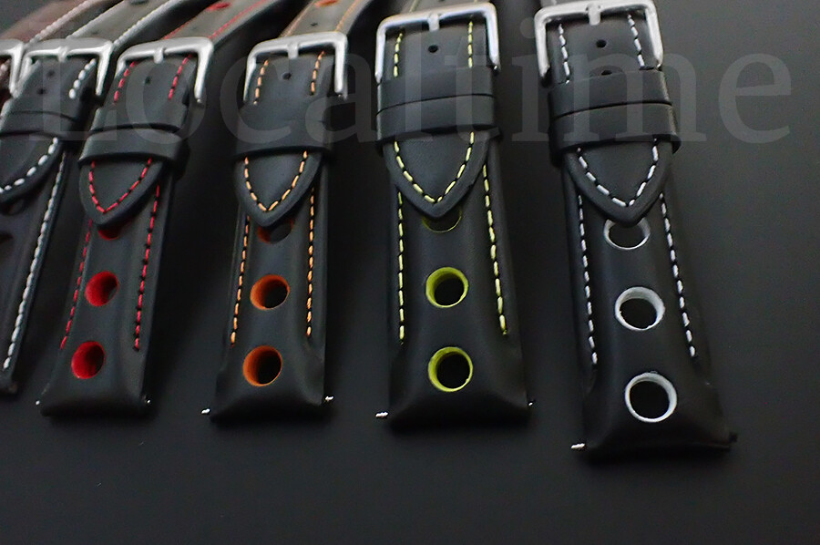 RALLY Grand Prix Watch Strap Premium Leather Half Padded & Smooth 20mm ...