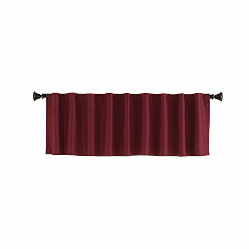 Style Selections Bernard 15-in Red Polyester Back Tab Valance Red ...