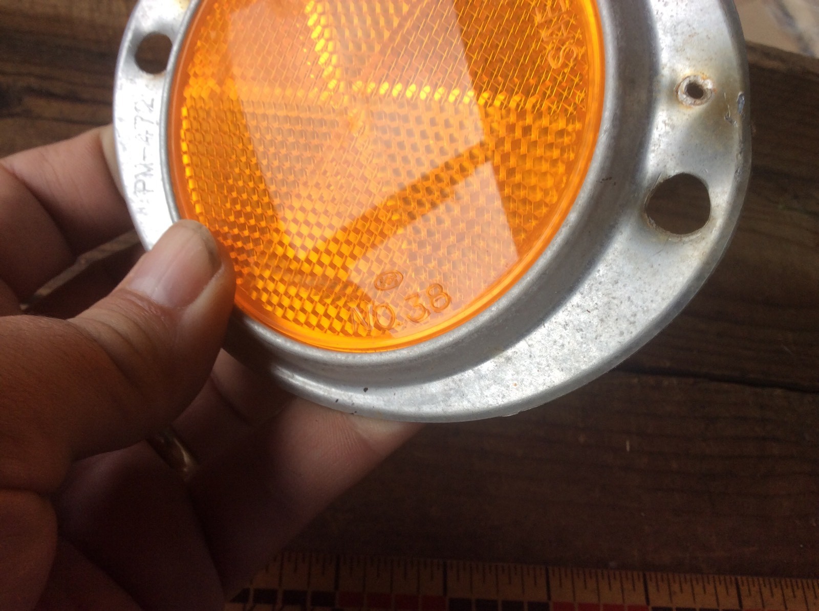Vintage Stratolite Orange Automotive Reflector , PM - 472 | eBay