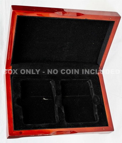 Red Wood Display Box for 2x PCGS or NGC Graded Coin Slabs - No Coins | eBay