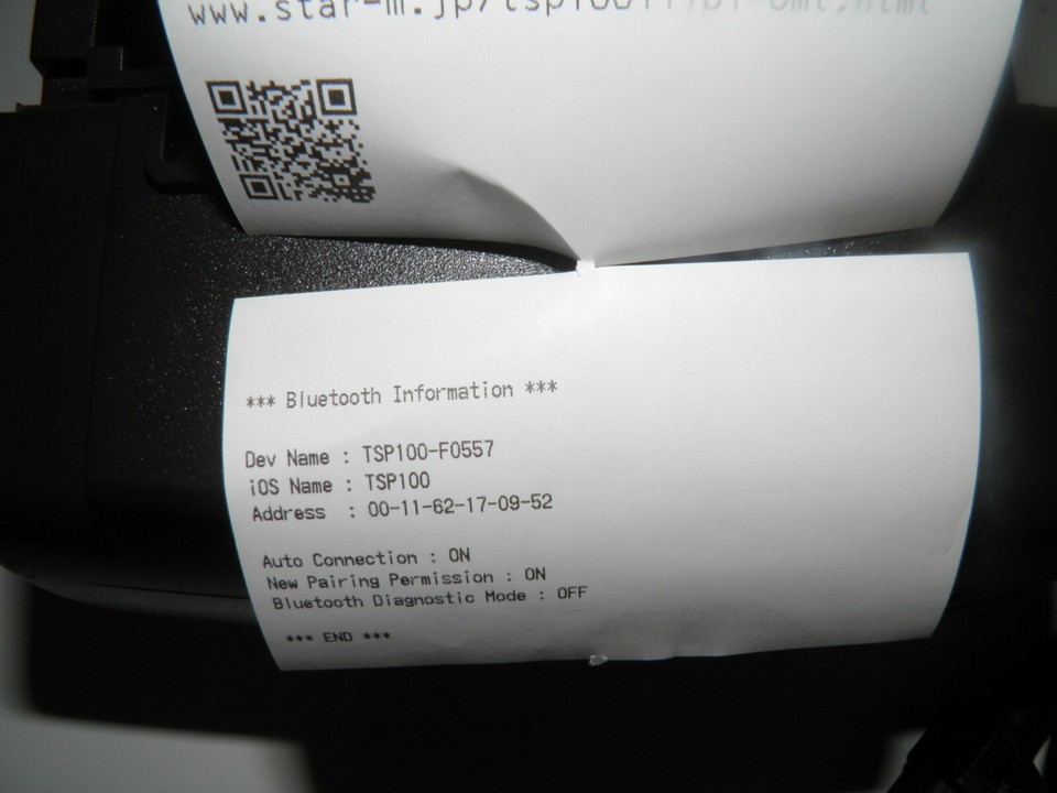Star TSP100 Thermal POS Receipt Printer TSP143IIIBI w Bluetooth ...