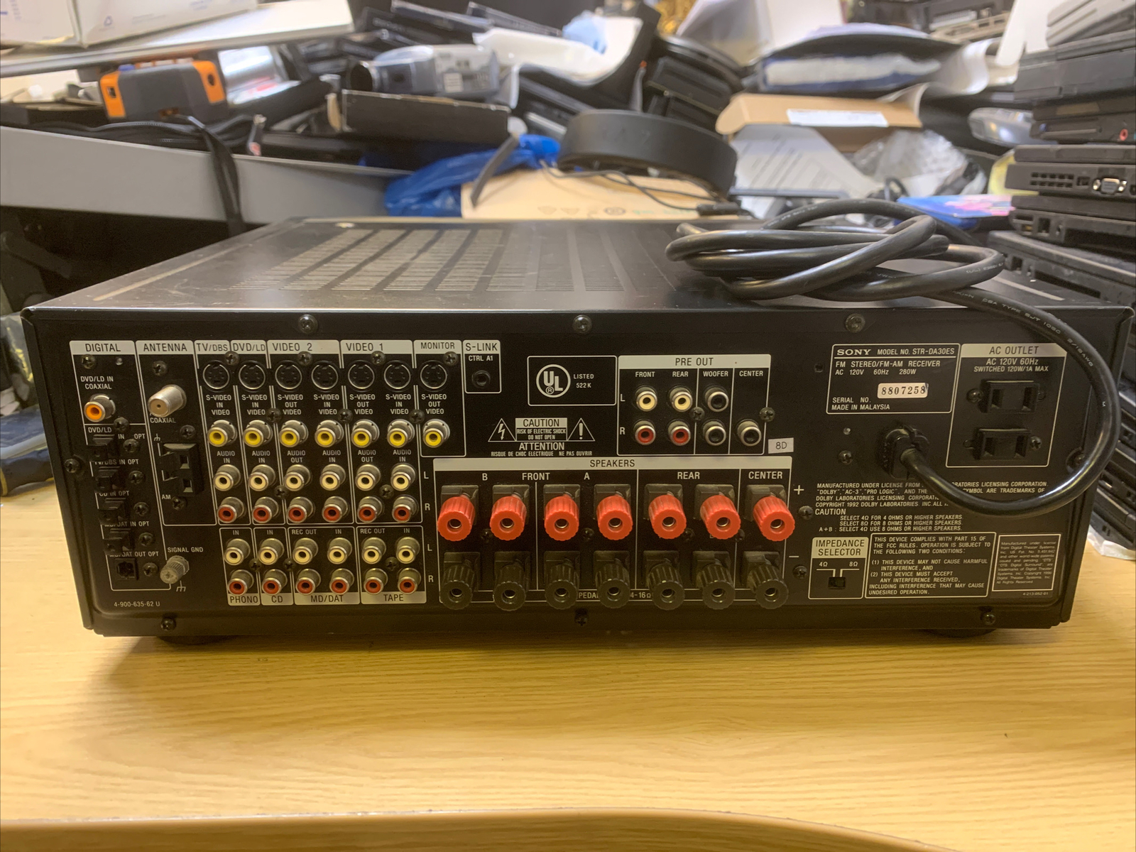 Sony STR-DA30ES 5.1 Channel Surround Sound Home Theater Receiver - 100% ...